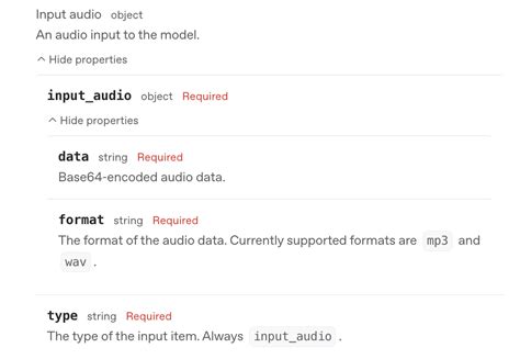 Audio Input Not Working When Migrating From Completions To Responses