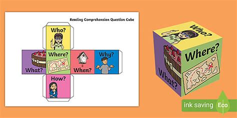 Comprehension Question Cube Hecho Por Educadores Twinkl