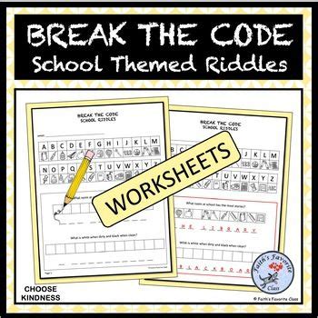 BREAK THE CODE Printing Practice Worksheets Printing Practice Worksheets Printing Practice