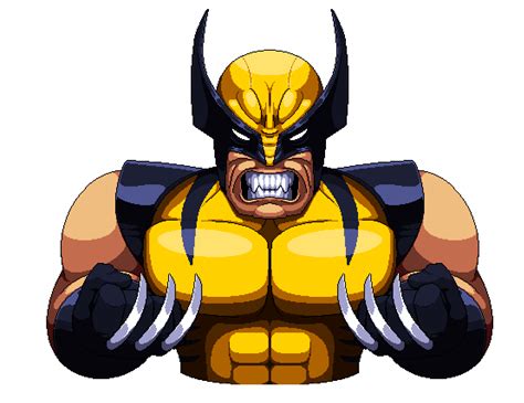 File Wolverine Close Up Pixel Art Design Db V1 Png Death Battle