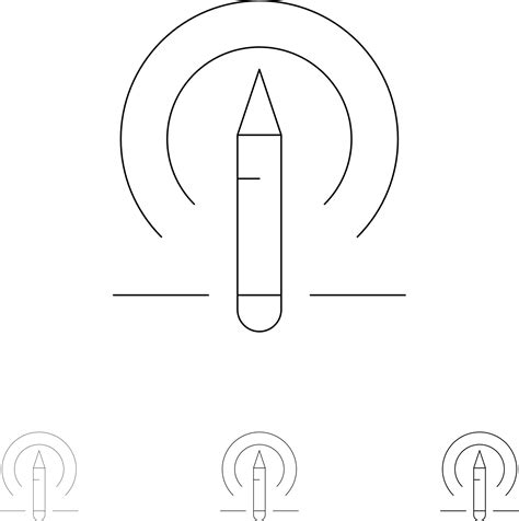 Learning Pencil Education Tools Bold And Thin Black Line Icon Set