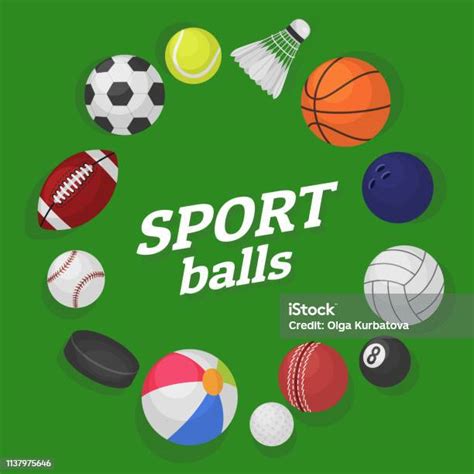 볼 게임 스포츠 장비 컬렉션 공 축구 하 키 야구 농구 당구 다채로운 배너 만화 테니스에 대한 스톡 벡터 아트 및 기타 이미지
