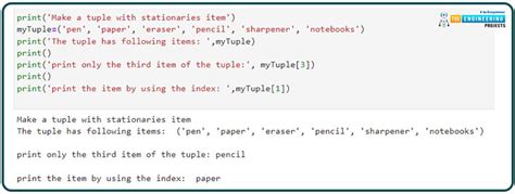 Tuple DataType In Python The Engineering Projects