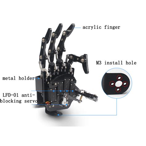 New Lobot Uhand20 Diy Rc Robot Arm Independent Fingers With Lfd 01