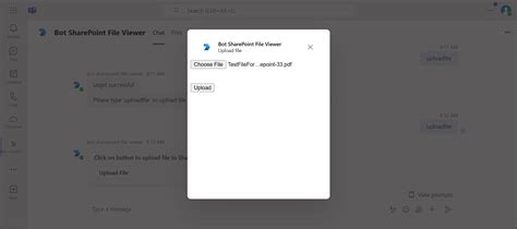 Bot With Sharepoint File To View In Teams File Viewer Code Samples