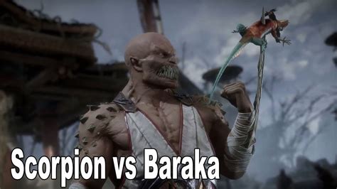 Motral Kombat 11 Scorpion Vs Baraka Gameplay Hd 1080p Youtube