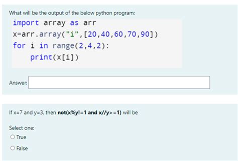 solved what will be the output of the below python program