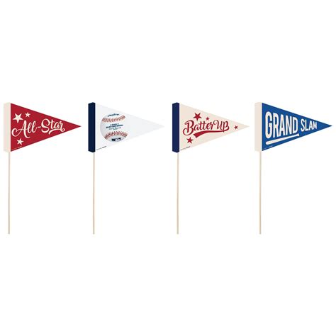 Major League Baseball Mlb Batter Up Treat Party Picks Redbluewhite