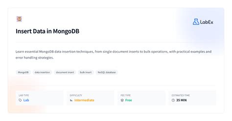 How To Insert Data In Mongodb Labex