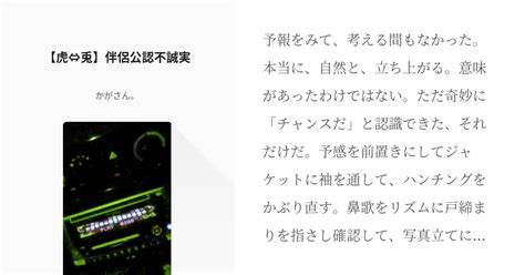 87 【虎⇔兎】伴侶公認不誠実 T＆b（兎虎・虎兎・空折・ネタ 他） かがさん。の小説シリーズ Pixiv
