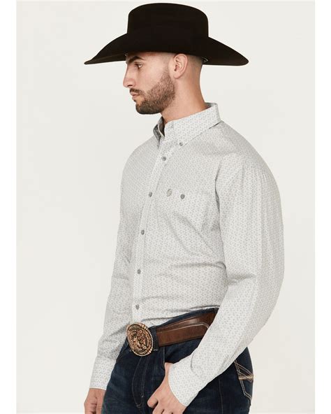 Product Name George Strait By Wrangler Mens Square Geo Print Long