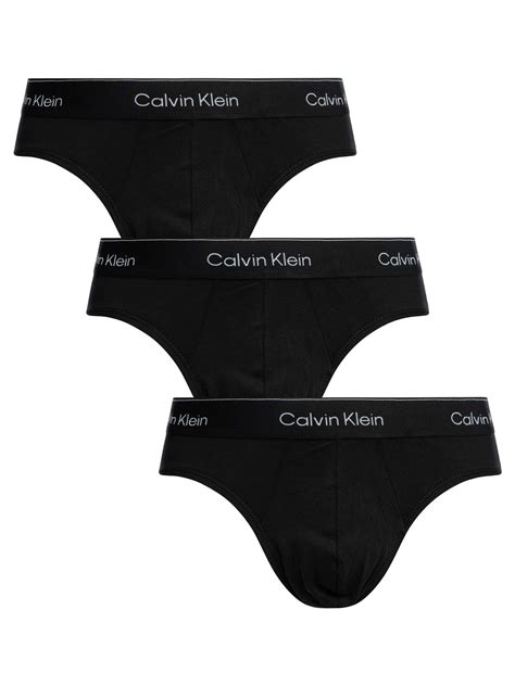 Calvin Klein 3 Pack Icon Hip Briefs Black Standout
