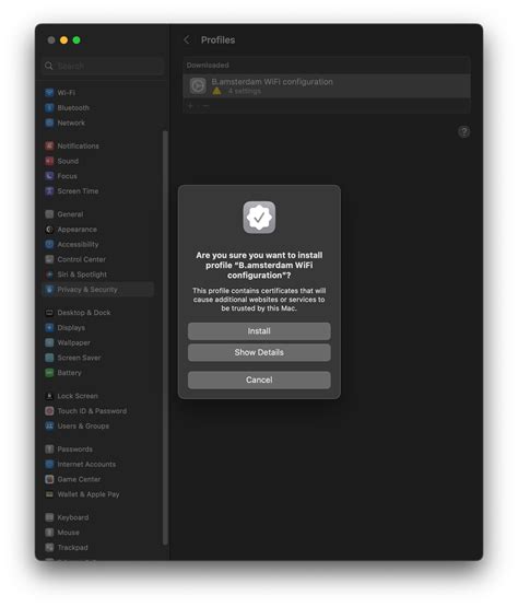 connect to b amsterdam wi fi network macos 13 ventura zerospace