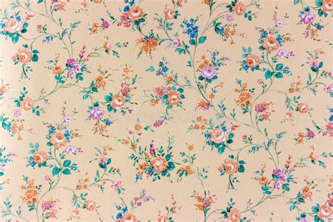 Papel De Parede Floral Retro Velho Fundo Backgroun Imagem De Stock