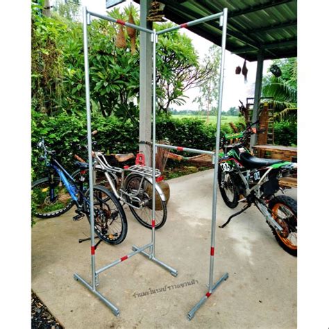 ราวแขวนผ้าขนาด6หุน สูง205ซ ม ยาว100ซ ม ช่อง50 50 Shopee Thailand