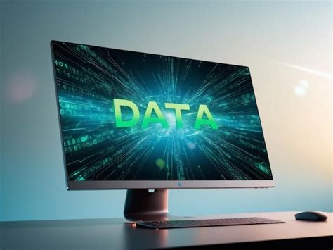 a modern computer screen displaying data visualization premium ai