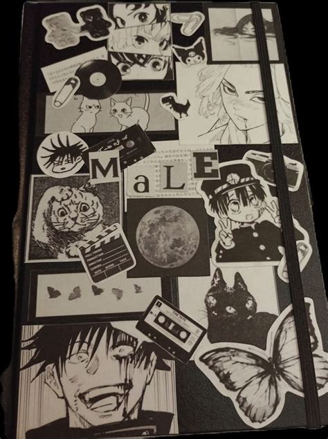 Decorating Sketchbook Cover With Stickers By Pinkipi Art Journal