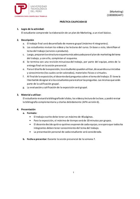Tarea De Marketing 02 Ejercicios De Marketing Docsity