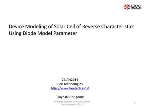 Device Modeling Of Solar Cell Of Reverse Characteristics Using Diode