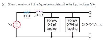 Solved A Given The Network In The Figure Below Determine Chegg