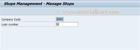 FN STOP ADMIN SAP Tcode Manage Stops Transaction Code