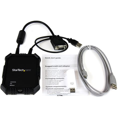 Startech Com Laptop To Server KVM ConsoleRugged USB Crash Cart Adapter With File Transfer And
