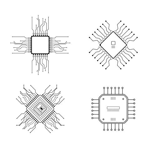 Premium Vector Collection Of Linear Microcircuit