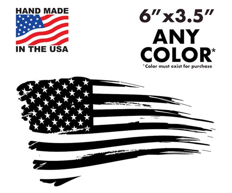 Distressed American Flag Vinyl Sticker And Decal Etsy