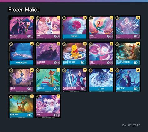 Frozen Malice Lorcana Deck Lorcanagg