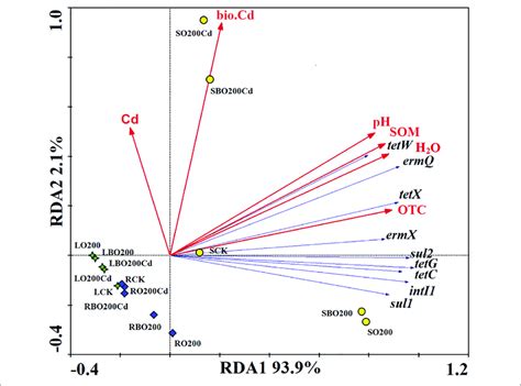 Redundancy Analysis Of The Relationships Among The Main Bacterial