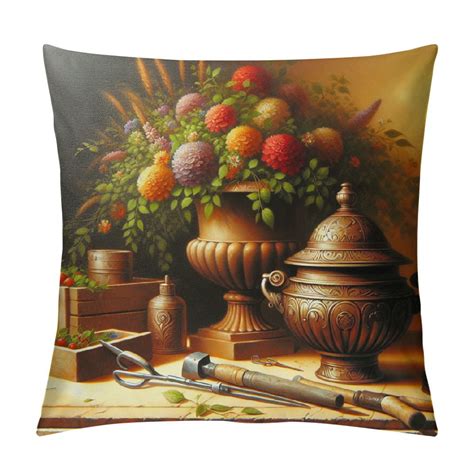 Gosmith Outdoor Spring Summer Floral Throw Pillow Cover European