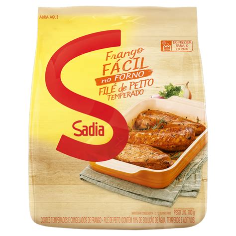 Filé de Peito de Frango Cong Temp Frango Fácil Sadia 700g ARRAIAL DO