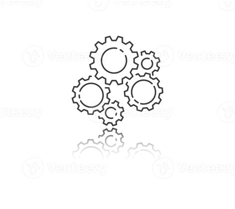 Gear Icon Gear Settings Thin Line Symbol Cogwheel 16457996 Png
