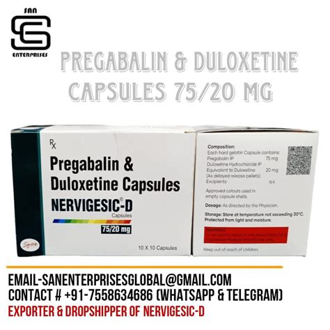 Pregabalin With Duloxetine Capsules 1 X 10 At Rs 170 Stripe In Nagpur