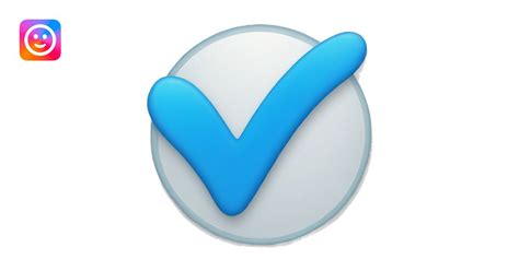 A Blue Check Mark In A Blue Circle Emoji Ai Emoji Generator