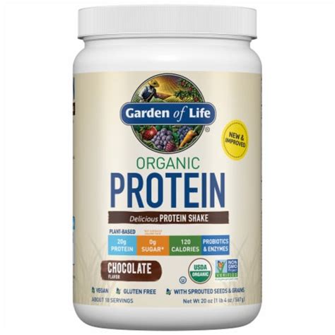 Garden Of Life Organic Protein Shake To Help Build Maintain Muscle G Protein Chocolate