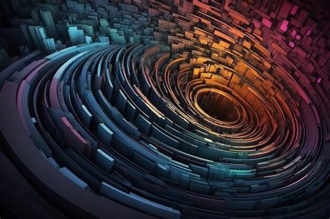 Circle Layer Depth Abstract Background Stock Illustration Premium Ai