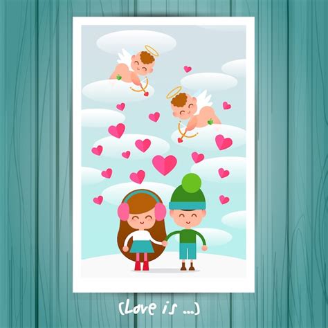 Diseño de cartel de amor Vector Gratis