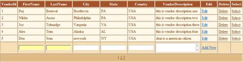 Select Add Update And Delete Data In A Aspnet Gridview Control