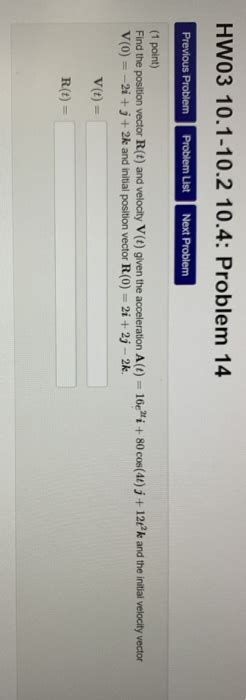 Solved Hw03 101 102 104 Problem 14 Previous Problem