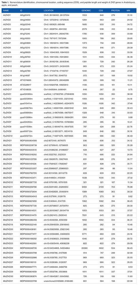 Nomenclature Identification Chromosomal Location Coding Sequence