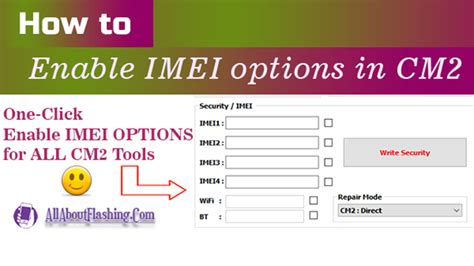 How To Enable IMEI Write Options In Infinity CM2 One Click Solution
