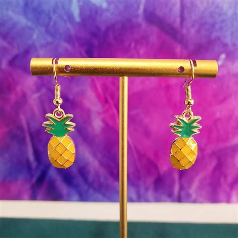 Creative Fruit Earrings Pineapple Watermelon Strawberry Temu United