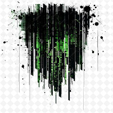 Png Hacker Encryption Glitch With Binary Code Abstract Shapes An