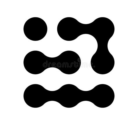 Connected Dots Icon Circles Pattern Sign Integration Symbol Abstract Point Movement Stock