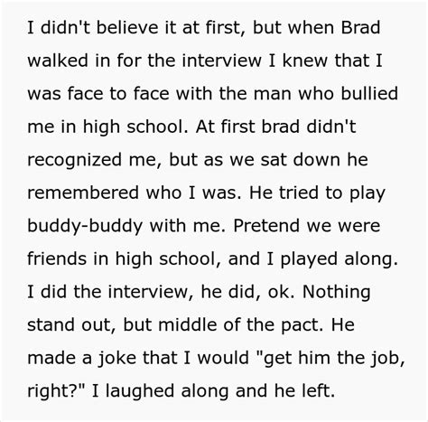Person Has No Mercy On School Bully 15 Years Later When He Comes For A