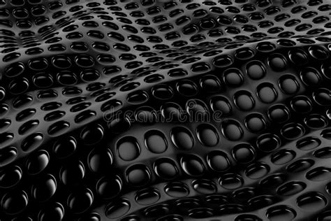 Abstract Array Of Shinny Black Polygons D Render Stock Illustration Illustration Of Center