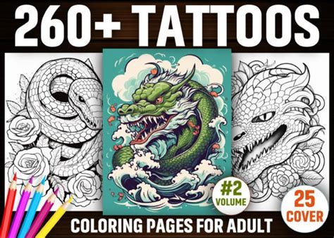 1 260 Tattoos Coloring Pages For Adults Designs And Graphics