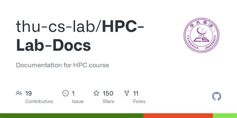 GitHub Thu Cs Lab HPC Lab Docs Documentation For HPC Course