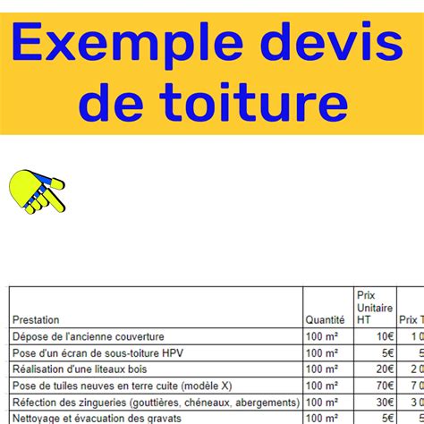 Exemple Devis Toiture Pdf
